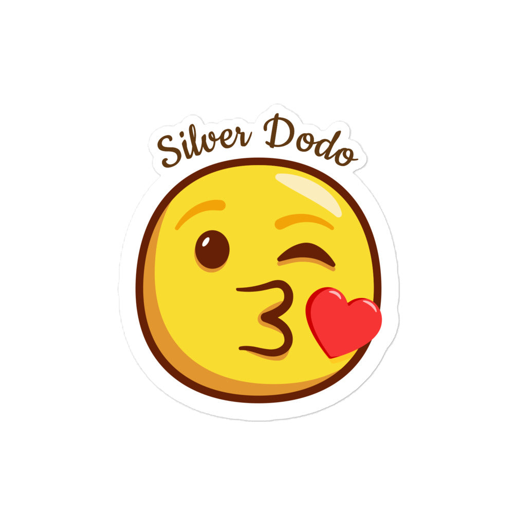 Pegatinas antiburbujas Emoticono Besito – Silver Dodo